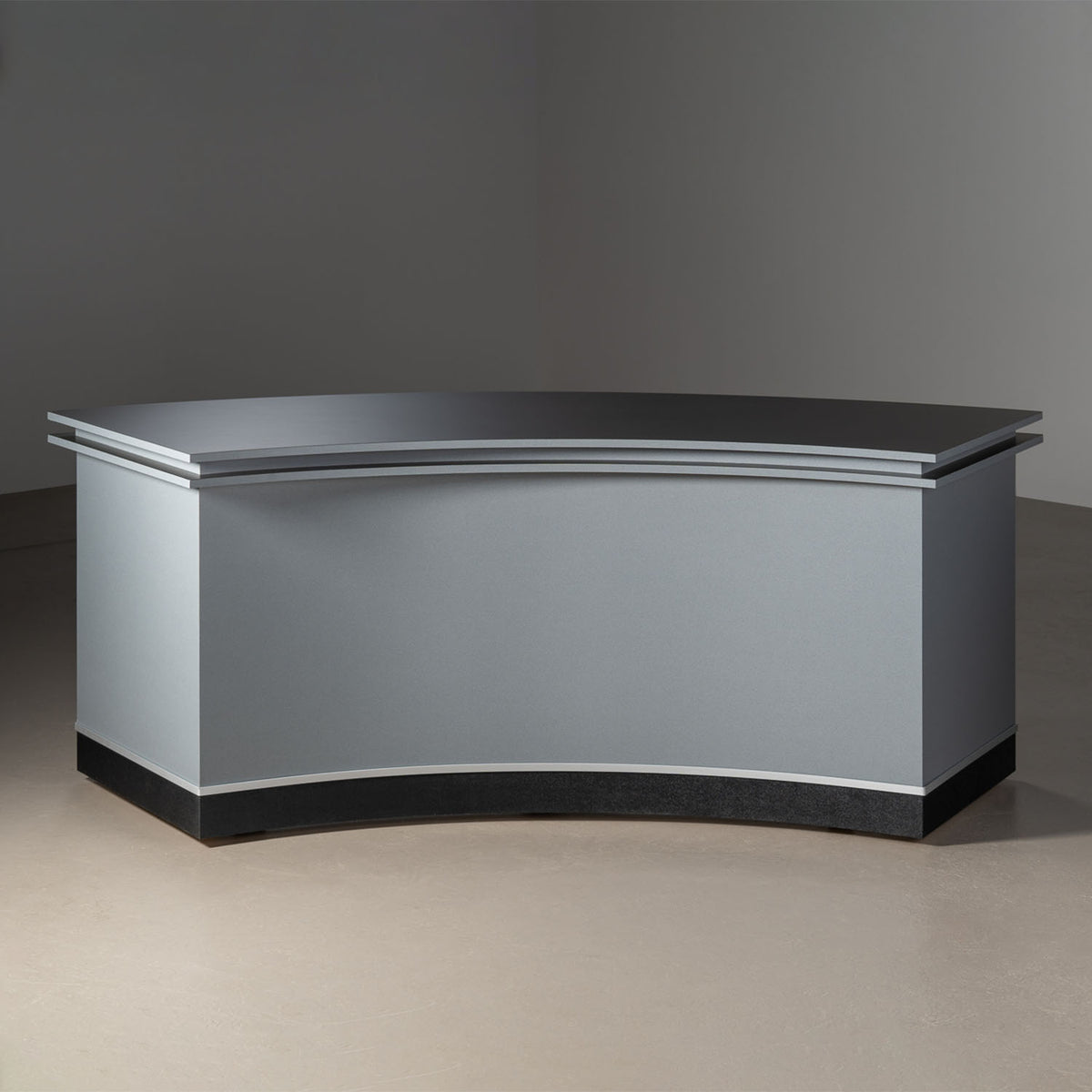 Quick Ship Large Curve News Desk – TVsetdesigns.com