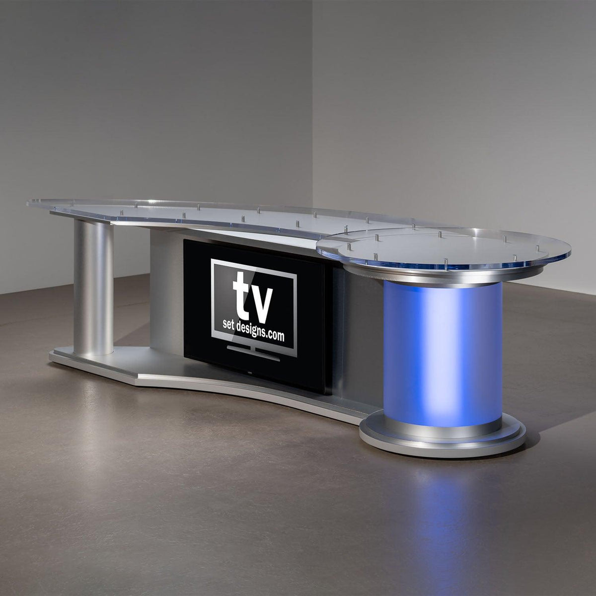 Sharp News Desk | TV Studio Set Furniture – TVsetdesigns.com