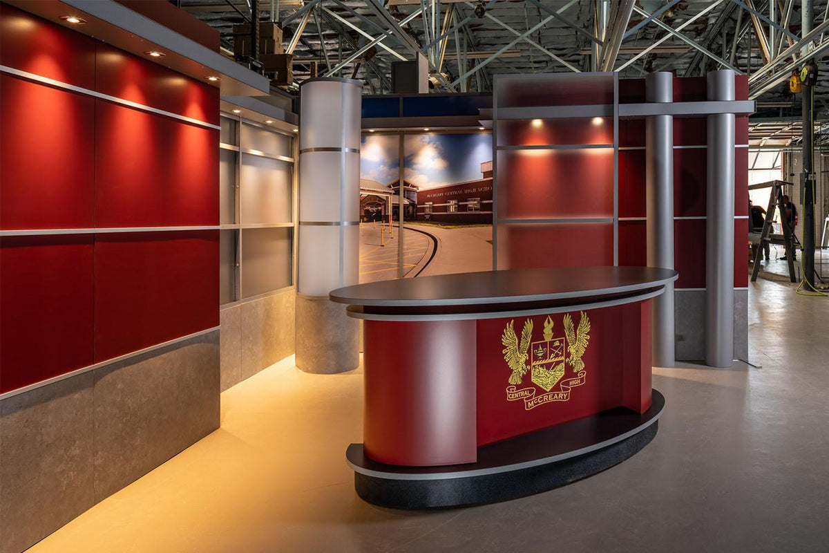 Small Corner Set | News Studio Set Design – TVsetdesigns.com