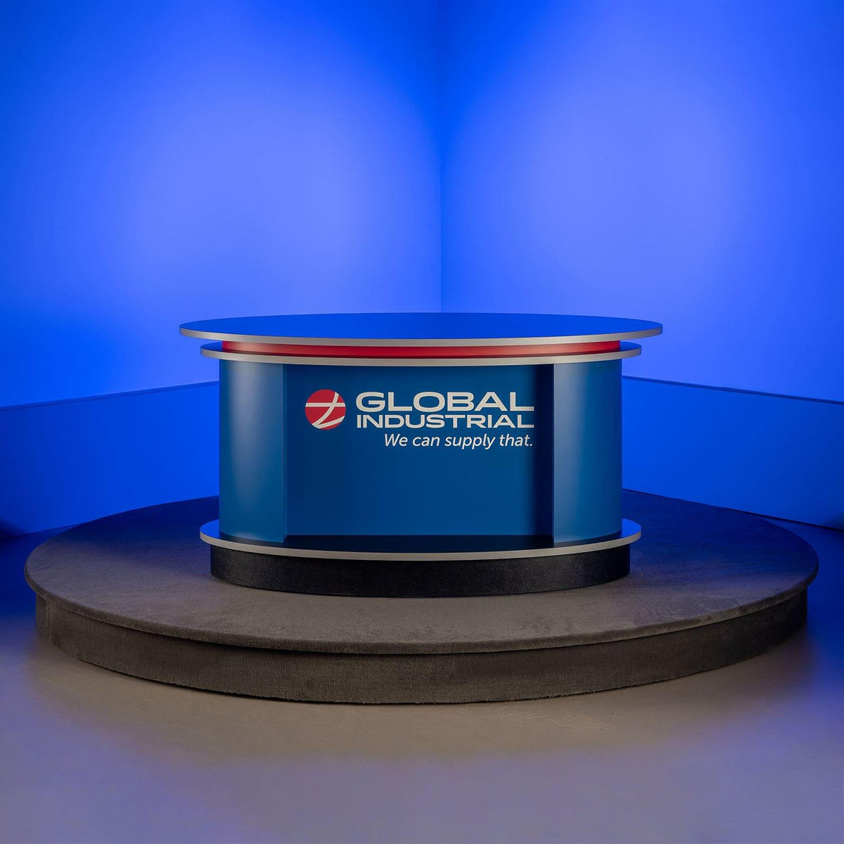 Small Elliptic Desk | TV Studio Set Furniture – TVsetdesigns.com