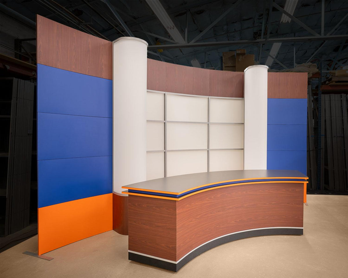 Half Round Column | Broadcast Studio Design – TVsetdesigns.com