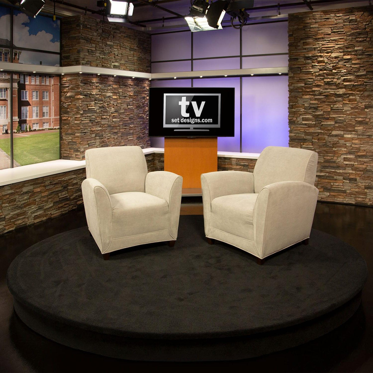 Small TV Stand | Broadcast Studio Furniture – TVsetdesigns.com