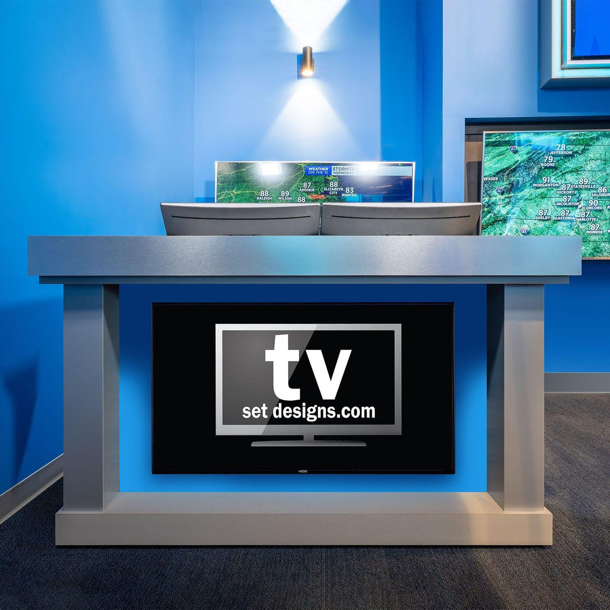 Weather News Desk | Broadcast Meteorologist Desk – TVsetdesigns.com