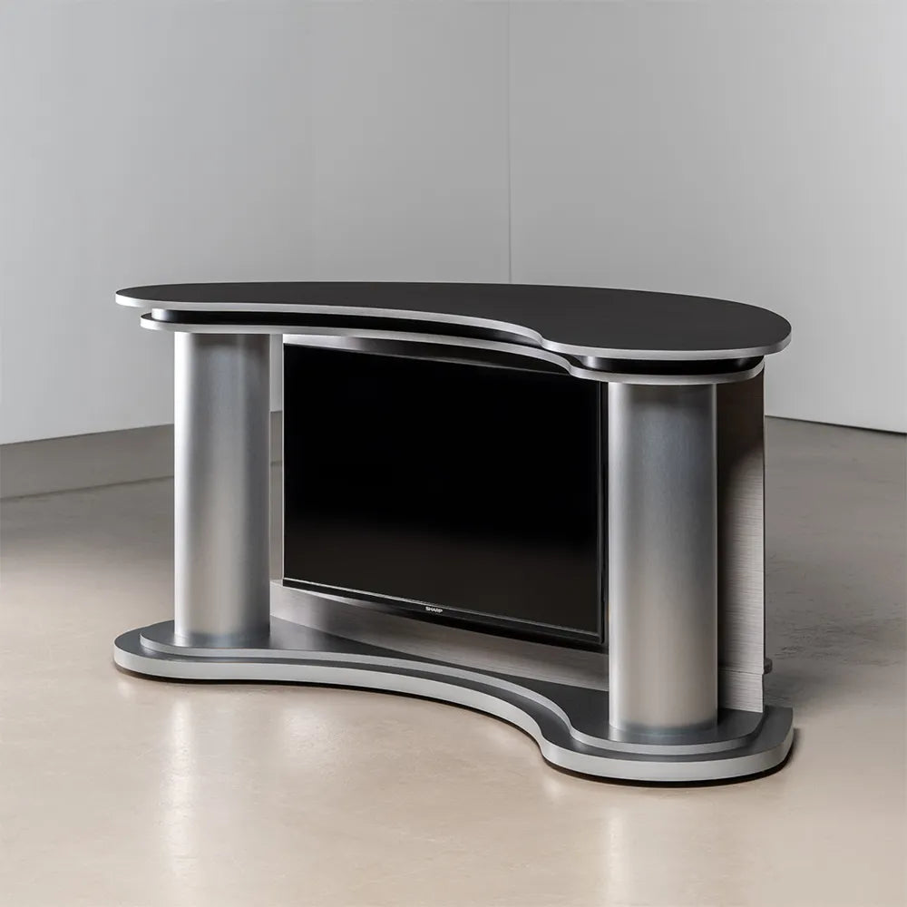 Extra Small Wide Angle Desk | Broadcast Desk – TVsetdesigns.com