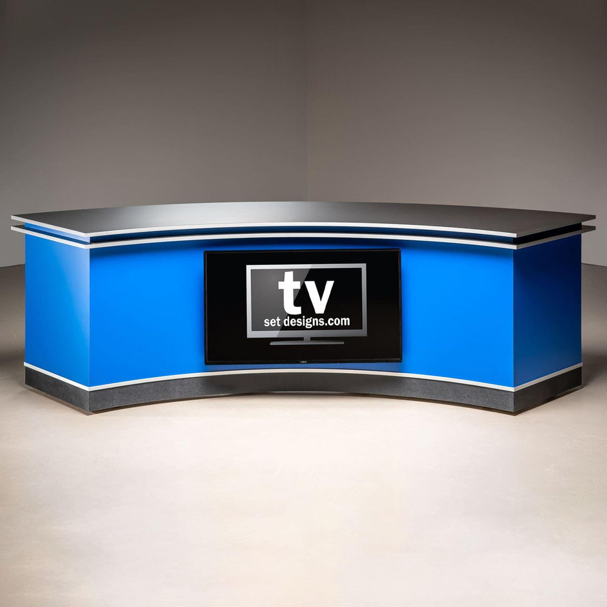 Extra Large Curve Desk | Broadcast Furniture – TVsetdesigns.com