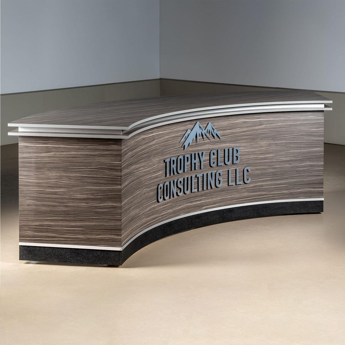 Extra Large Curve Desk | Broadcast Furniture – TVsetdesigns.com